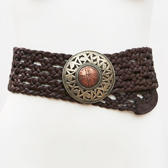 Western Wide Braid Belt (LB-360) - Four Winds West